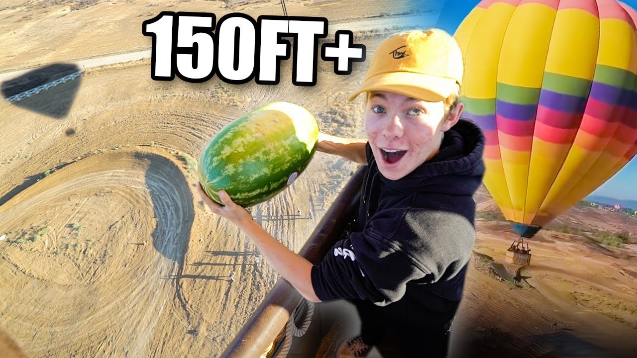Dropping Things Out Of a Hot Air Balloon - YouTube