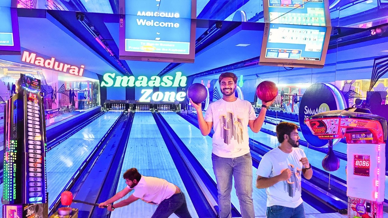 Madurai Smaash zone | Vishal de mall | 🎳🎳pin bowling |🔨 hammer game |🥊 ...