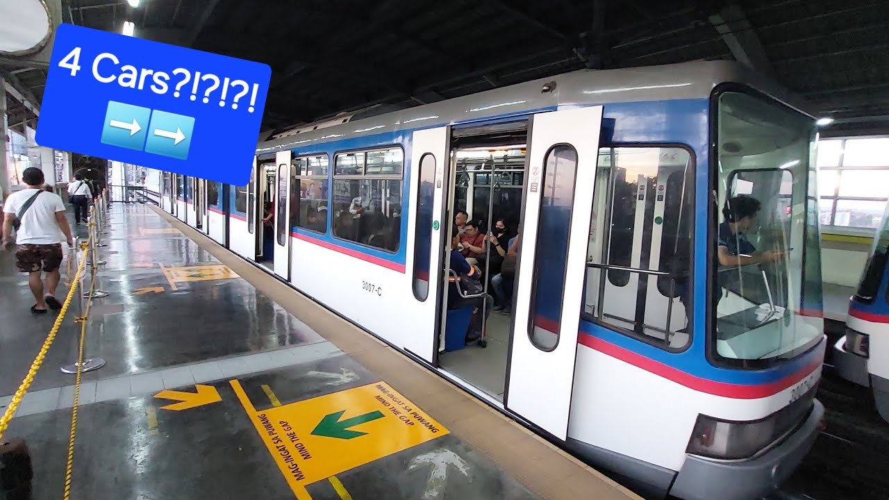 I Rode The 4 - Car Trainset Of The MRT 3!!! - YouTube