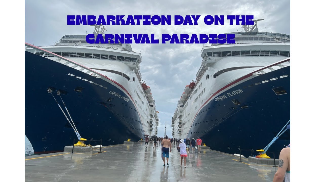 Our embarkation day 1 on the carnival paradise - YouTube