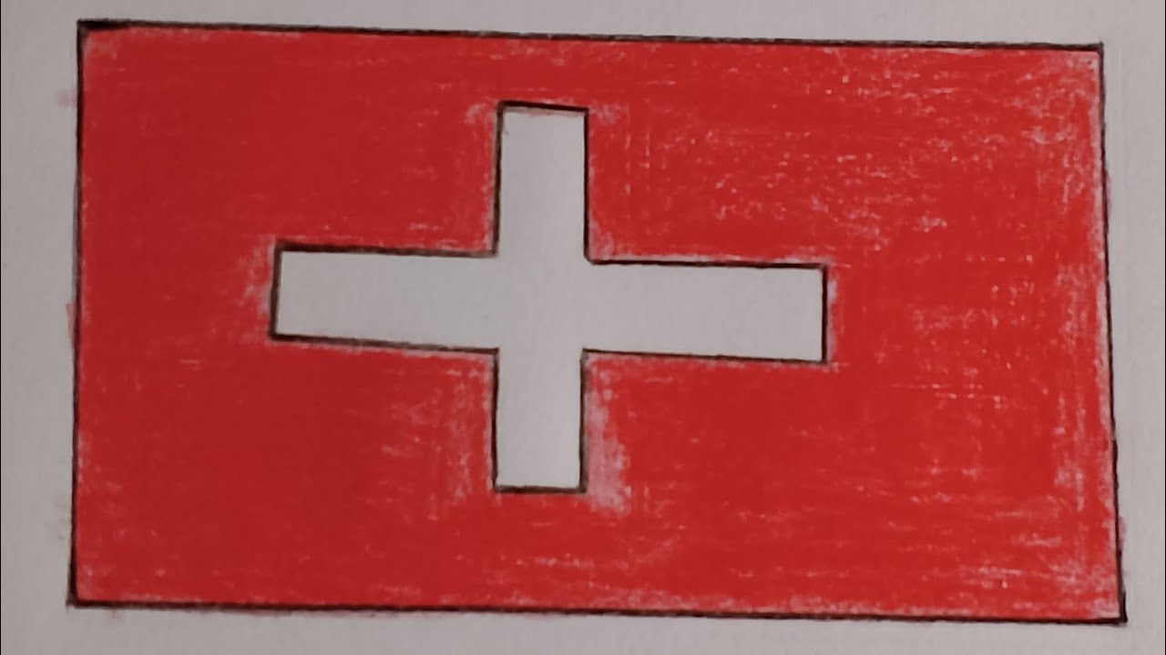 How to draw Switzerland flag very easy step by step||Art video - YouTube
