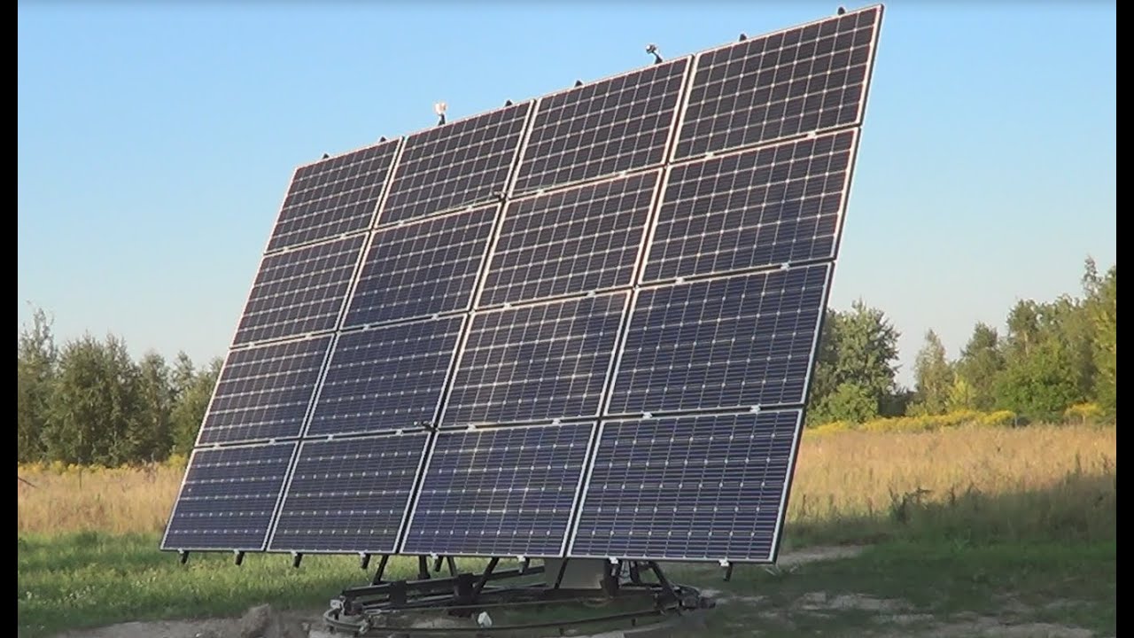 REI Solar Tracker - 16 panels 45kWh/day - YouTube
