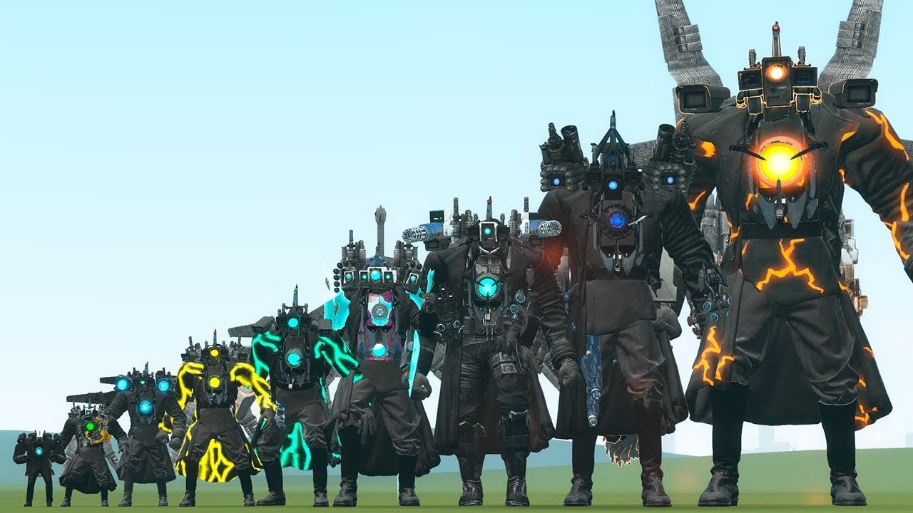 ALL SIZE OF ENERGIZED CAMERAMAN TITAN VS SKIBIDI TOILET BOSSES in Garry ...