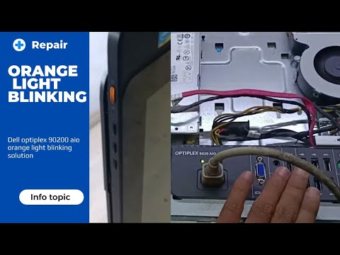 Dell optiplex 9020 aio Blinking Orange light power Button Fixed - YouTube