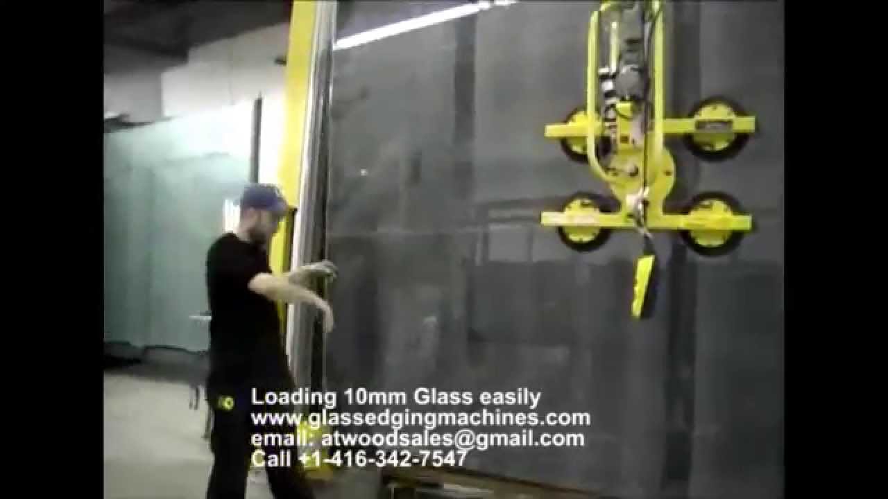 Overhead Crane for loading glass sheets onto cutting table - YouTube