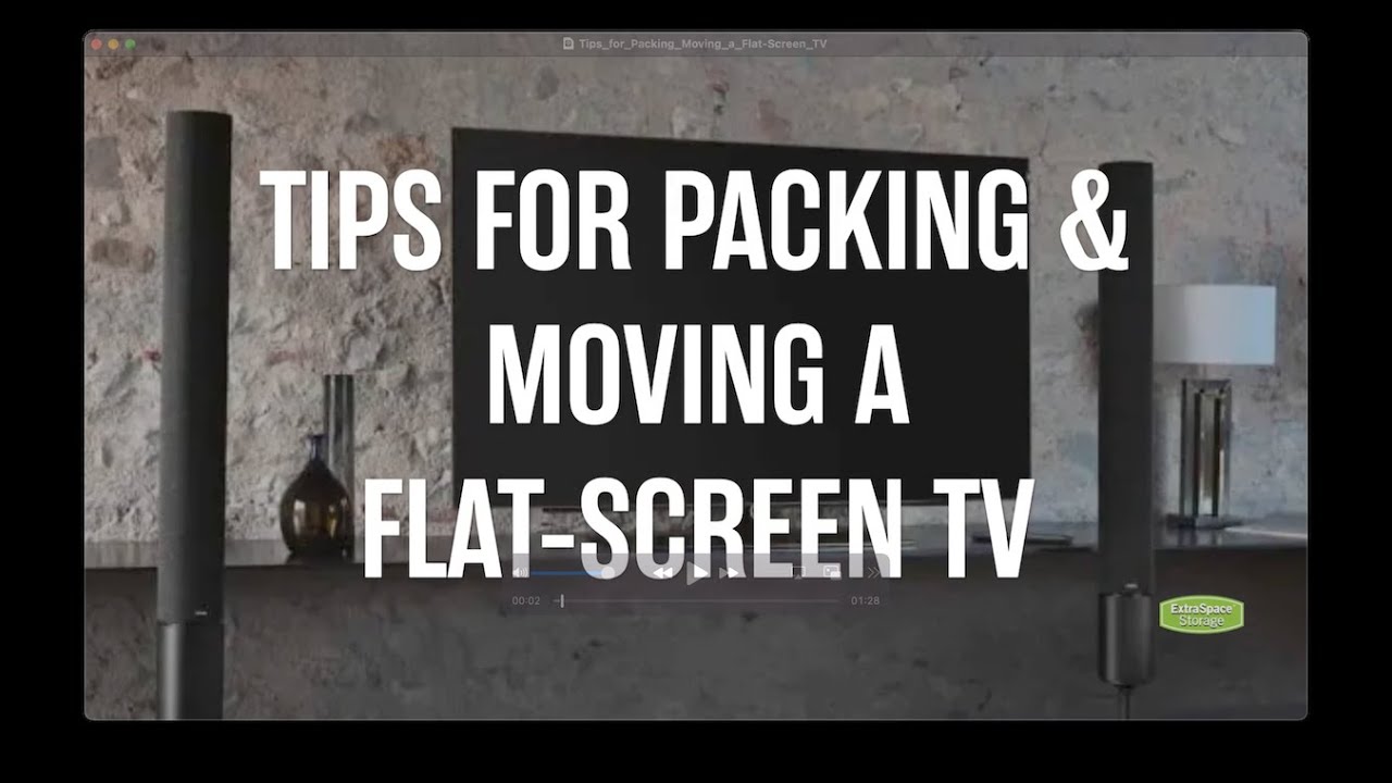 Tips for Packing Moving a Flat Screen TV - YouTube