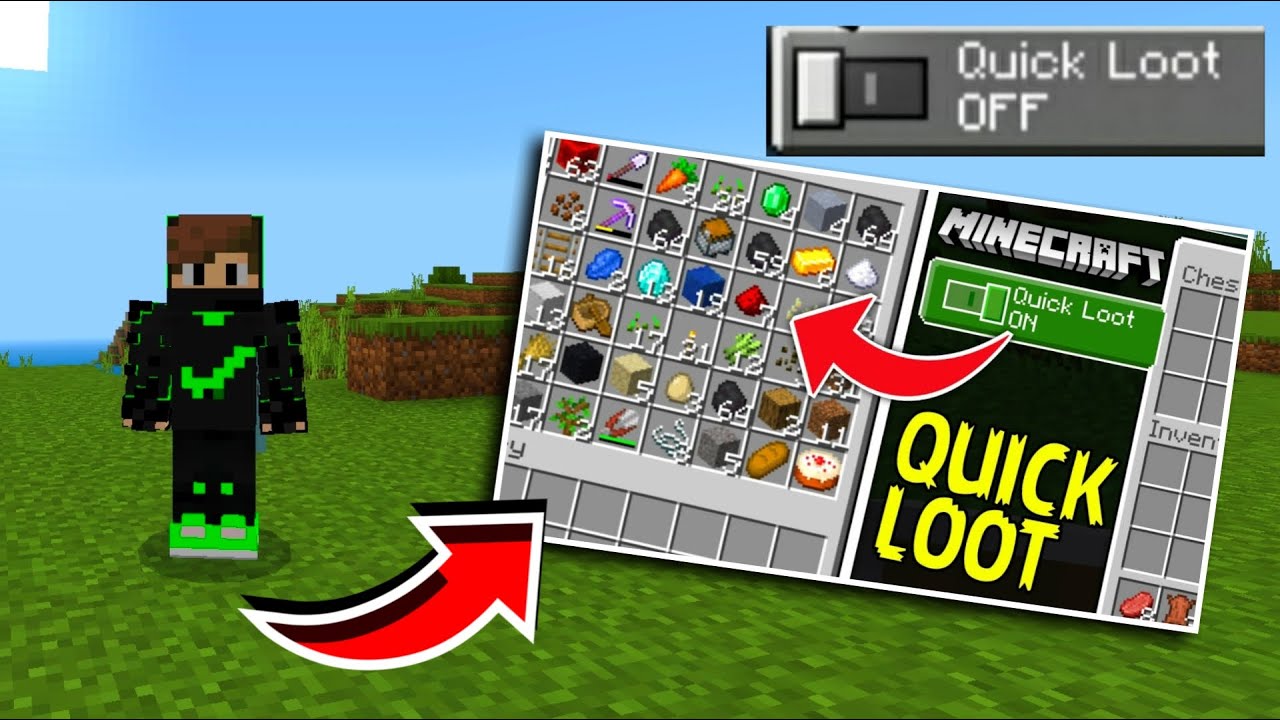 QUICK LOOT Addon In Minecraft PE 1.20!! || QUICK LOOT Addon For MCPE 1.20 || - YouTube