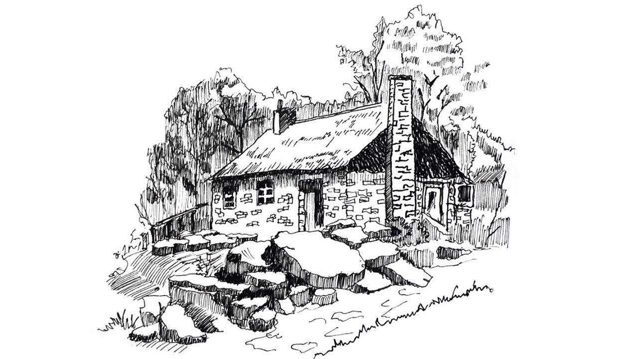 Urban Sketching Series | Stone House - YouTube