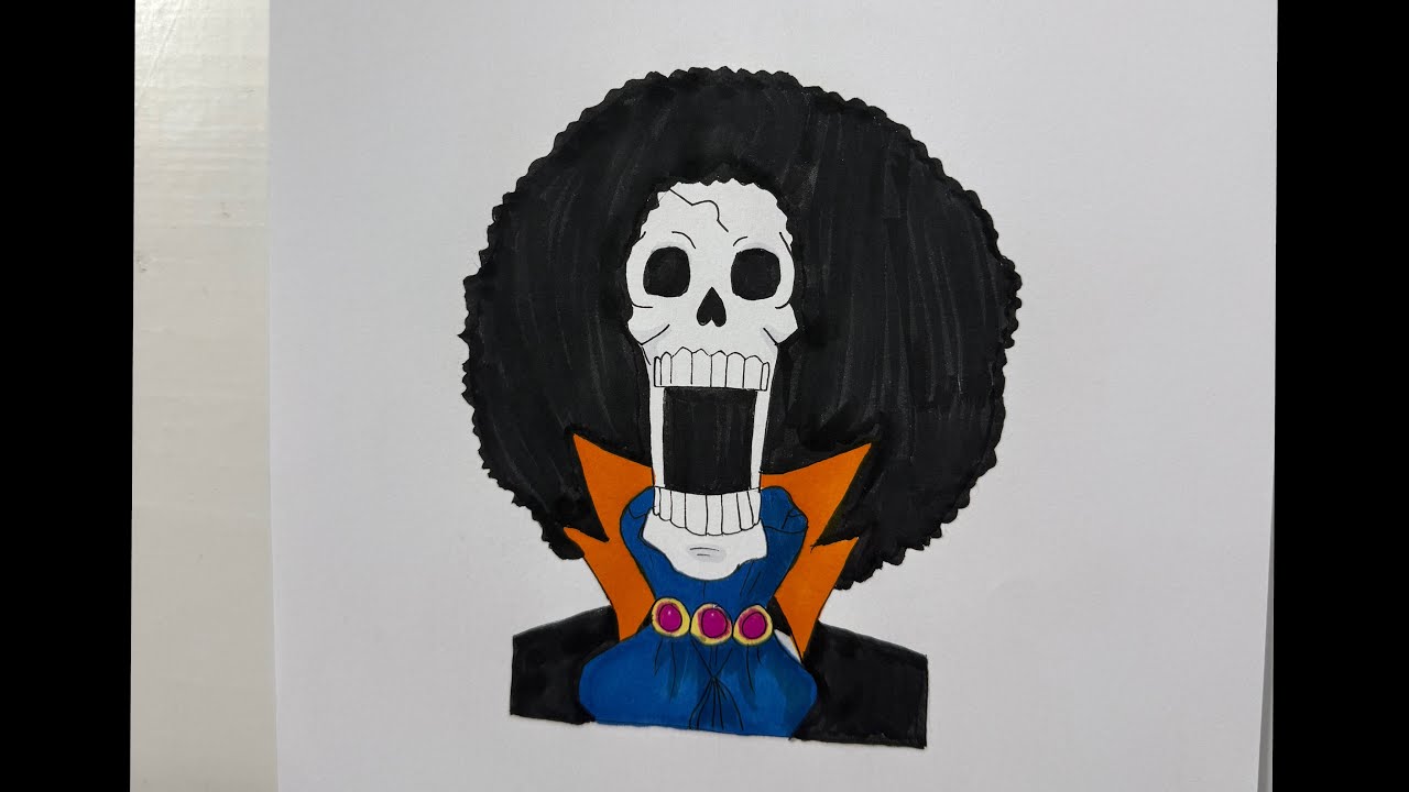How to draw Brook - [One Piece] step by step easy | anime drawing ...