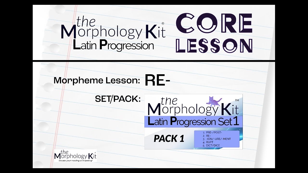 The Morphology Kit® Latin Progression Core Lesson RE- - YouTube