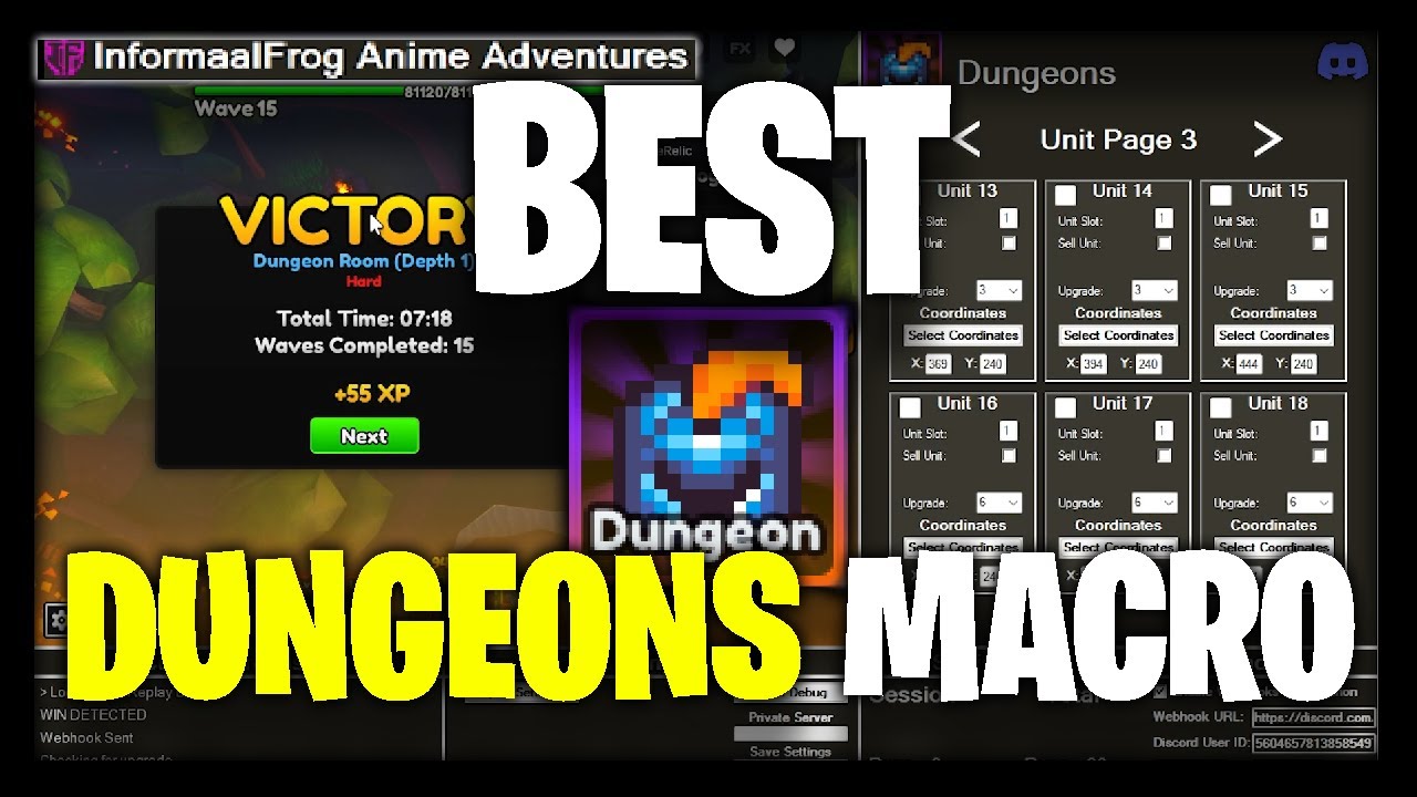 How to MACRO Dungeons (FULL GUIDE) in Anime Adventures! - YouTube