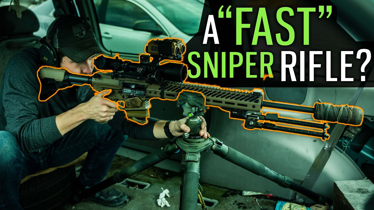 Can You Shoot a 17lb Sniper Rifle Up Close Fast? - YouTube