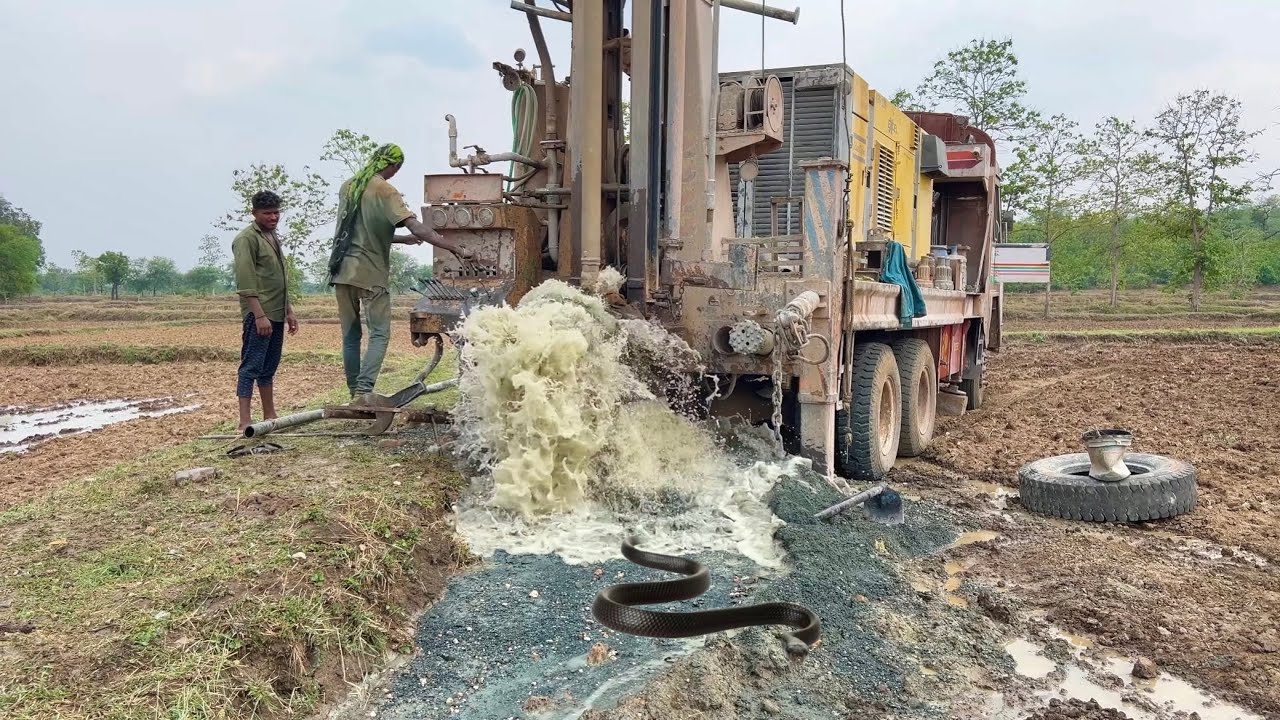 Borewell Drilling - 15 Hp water journey 195 Feet Deep Boring | Coconut ...