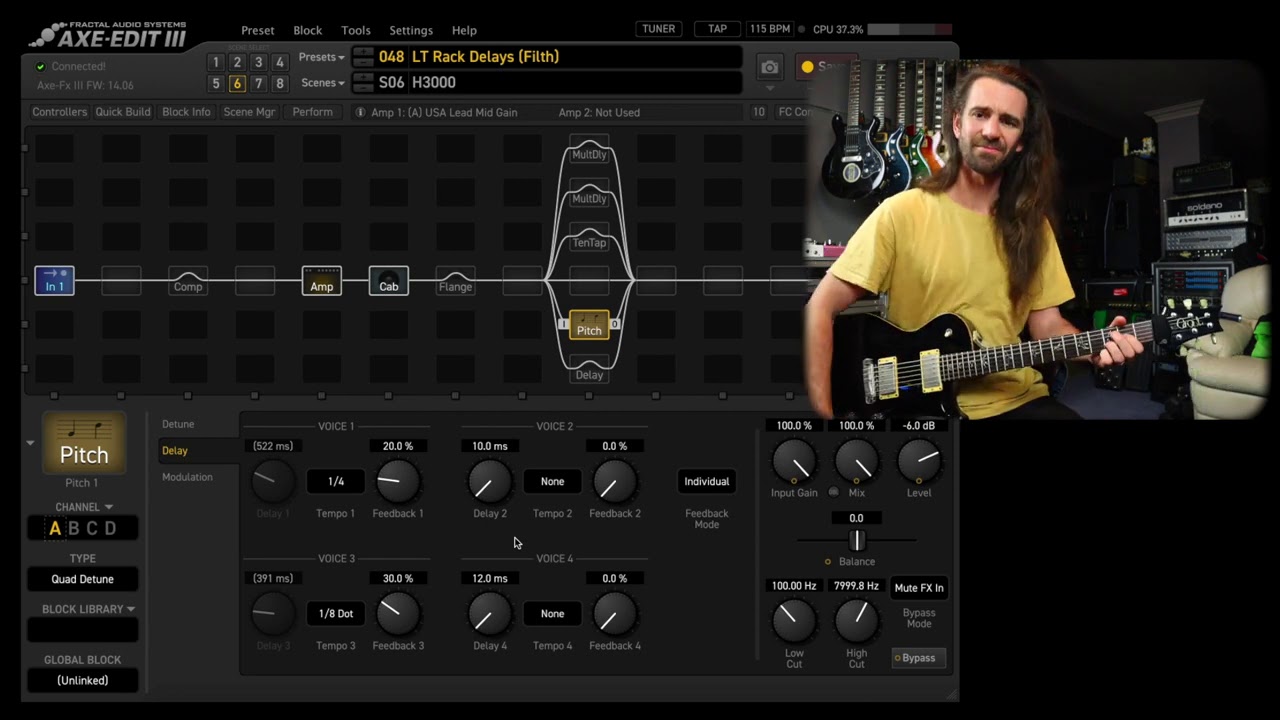 Axe-Fx III - Rack Delays Preset - YouTube