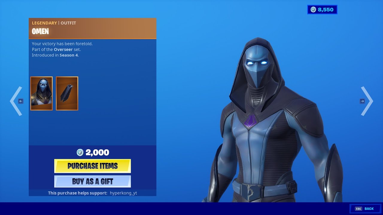 Omen skin - Fortnite Item Shop (2018-06-19) - YouTube