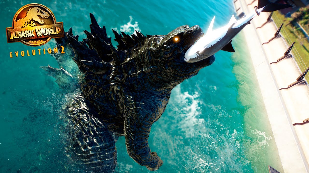 GODZILLA EN LA LAGUNA DE DINOSAURIOS | JURASSIC WORLD EVOLUTION 2 - YouTube