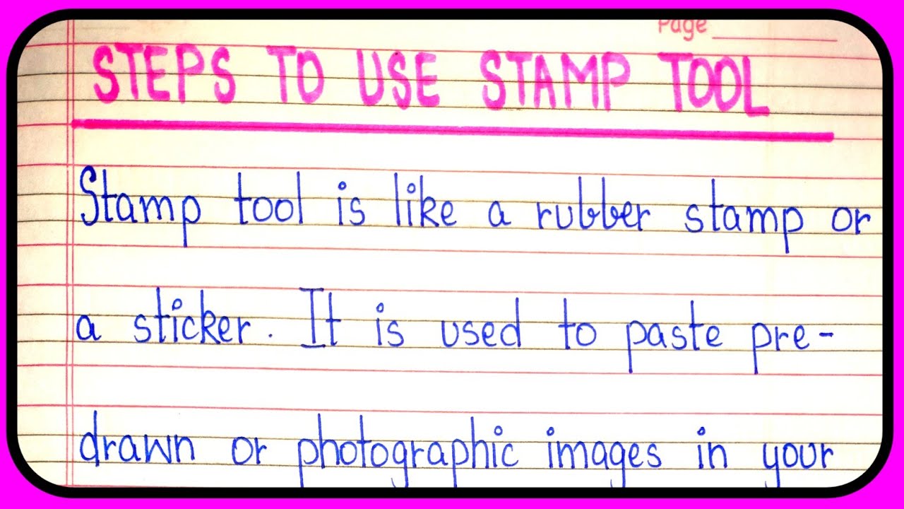 Steps to use stamp tools | How to use stamp tool | Stamp tools in ...