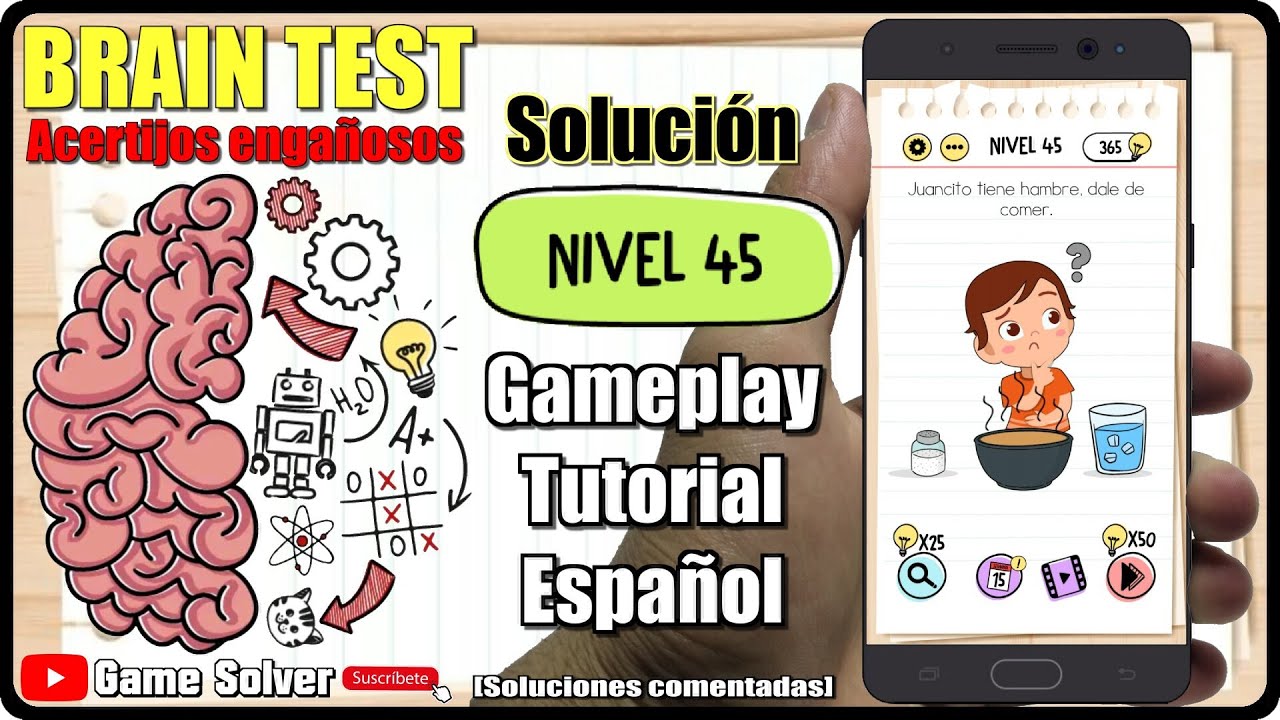 𝐁𝐑𝐀𝐈𝐍 𝐓𝐄𝐒𝐓 || SOLUCIÓN NIVEL 45 [🗣ESPAÑOL] ️ - YouTube