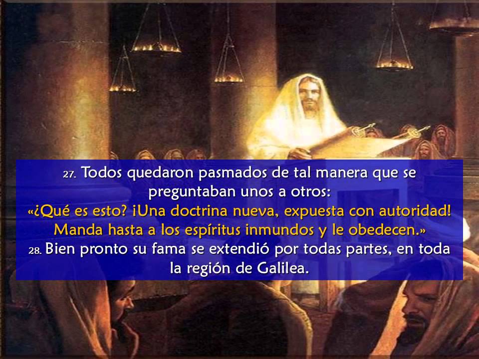 Evangelio San Marcos 1, 21 28 - YouTube