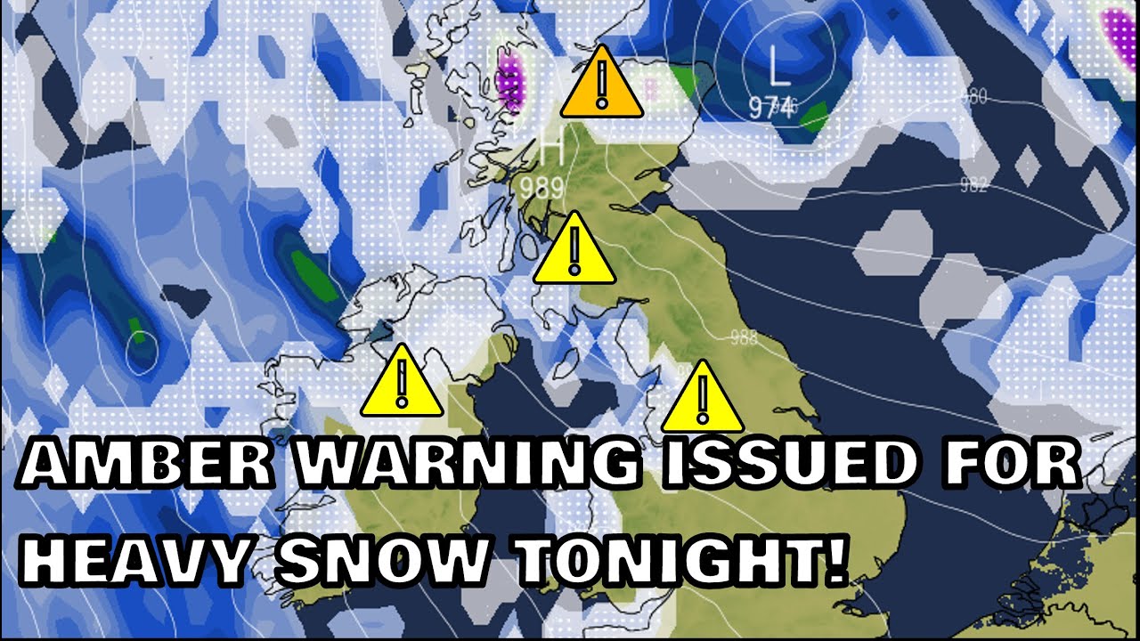 Amber Warning Issued for Heavy Snow Tonight! 17th January 2022 - YouTube