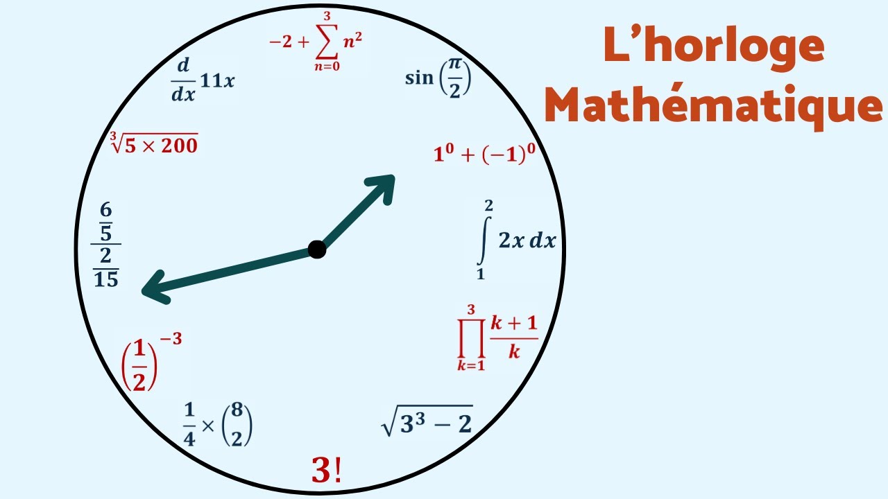 L'HORLOGE MATHÉMATIQUE - YouTube