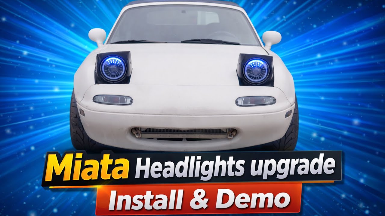 The Best Headlights for NA Miata - Install and Demo - YouTube