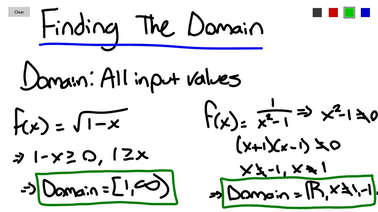 Functions with Restricted Domains - Example Problems - YouTube