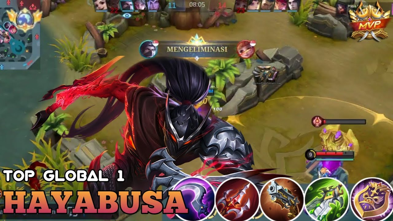 UNBEATABLE!!! BEST BUILD HAYABUSA 2023 - MOBILE LEGENDS - | TOP GLOBAL ...