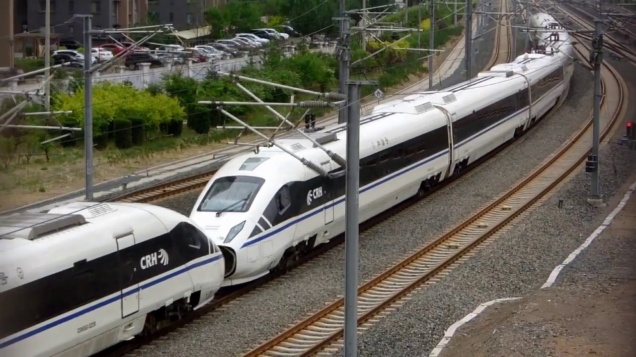 CRH5G+CRH5G, China High Speed train 中國高速列車 (D2沈阳往北京, Shenyang to ...
