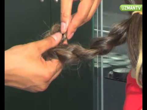 Nisan için Örgüden Çiçek Saç Modeli