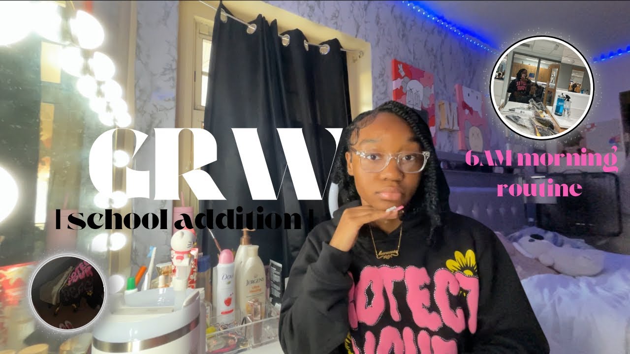 6AM * realistic school morning routine * | GRWM, ootd - YouTube