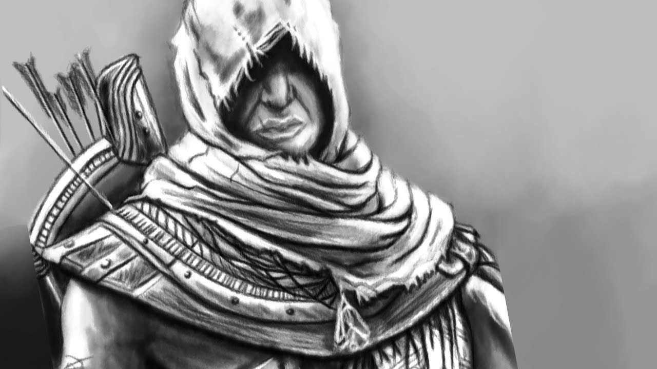 Drawing: Bayek of Siwa (Assassin's Creed Origins) Let's Draw ASSASSIN'S ...