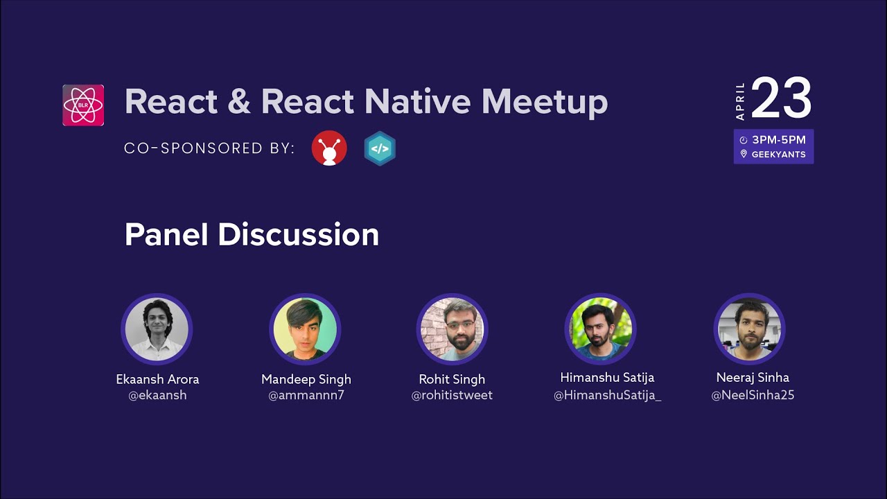 Panel Discussion feat. The Speakers | React & React Native Meetup - YouTube