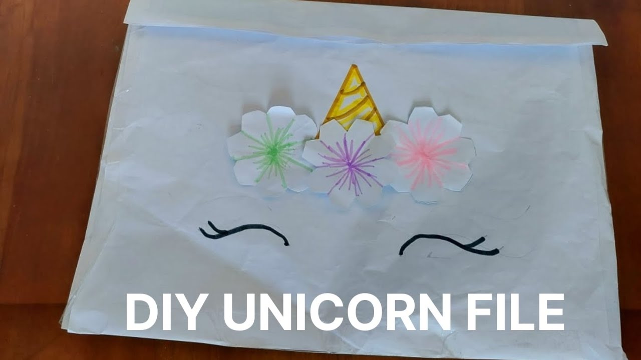 DIY FILE UNICORN FILE (EASY FOR KIDS STEP BY STEP ) SCHOOL SUPPLIES ...