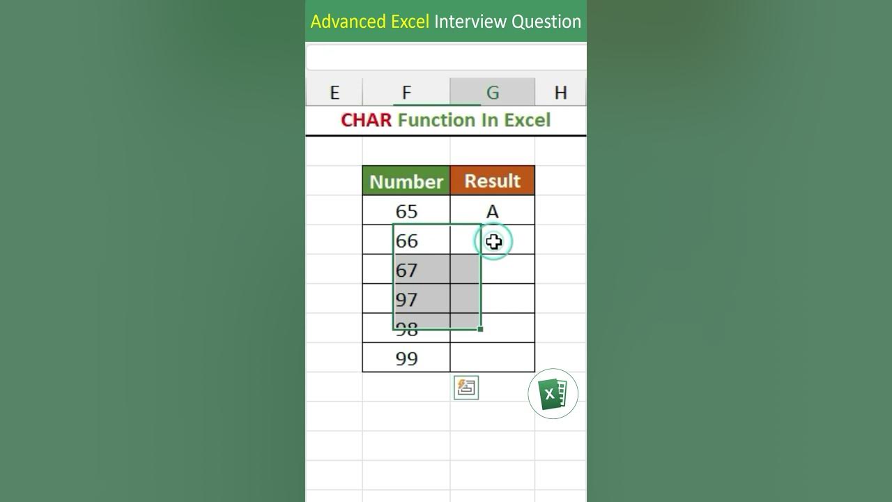 CHAR function in excel | CHAR formula in excel | excel interview questions tips tricks - YouTube
