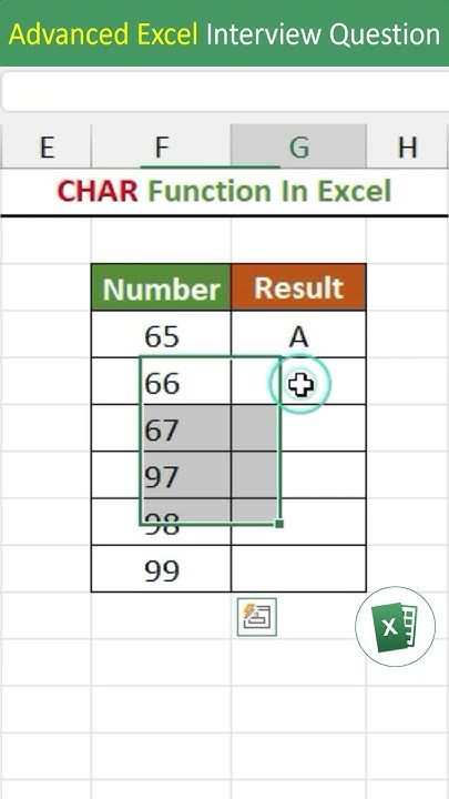 CHAR function in excel | CHAR formula in excel | excel interview questions tips tricks - YouTube