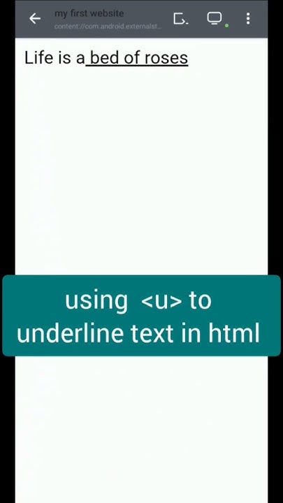 text underline tag in html| u tag in html #htmltutorial #textinput - YouTube