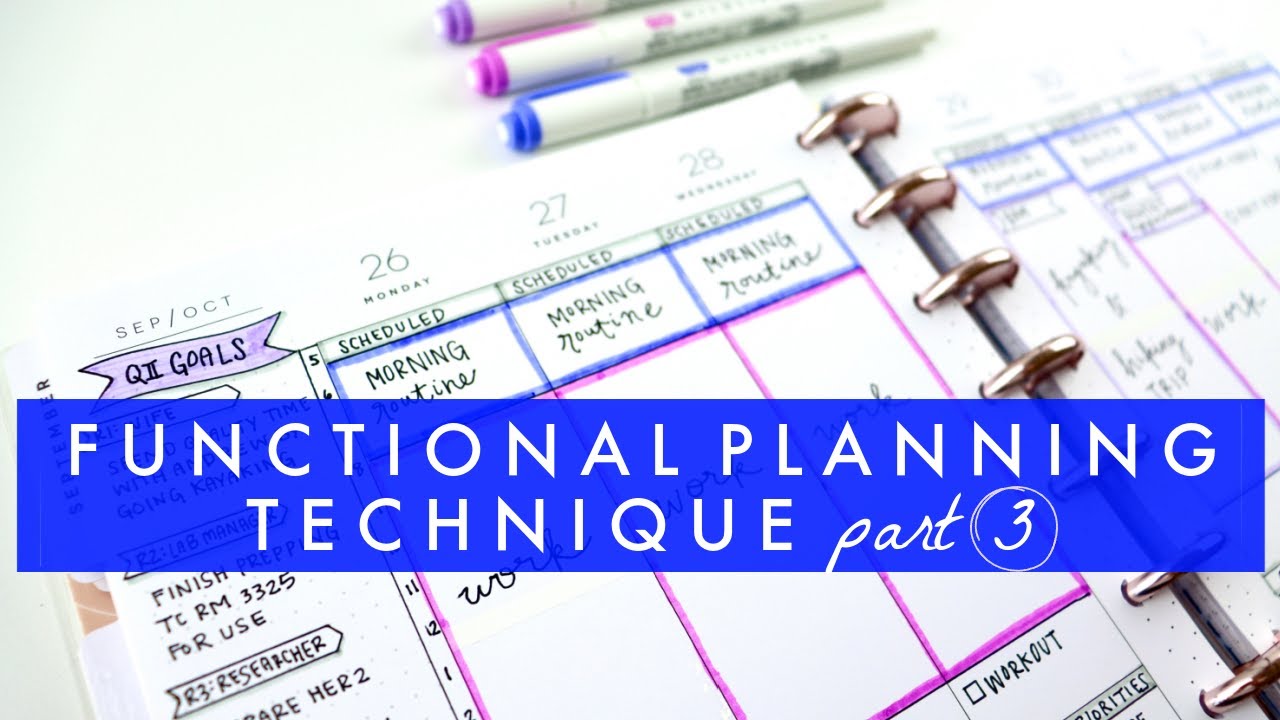 Part 3! Functional Planning Technique | Happy Planner | QII Series ...
