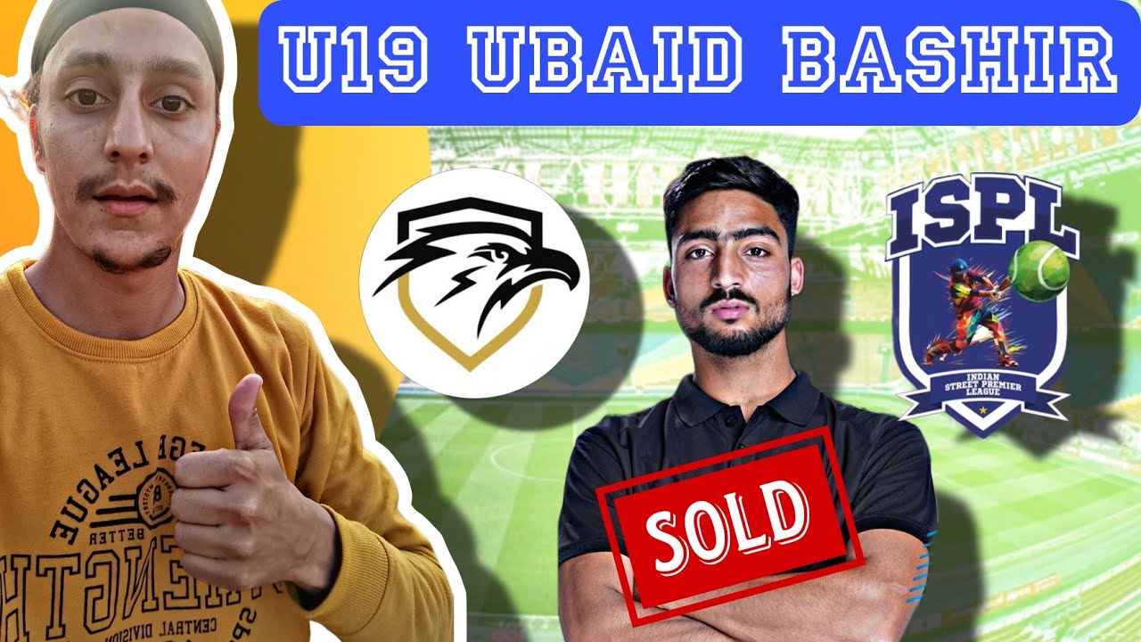 U19 Ubaid Bashir Sold For 3 Lakhs In ISPL For Hyderabad Team | Cricket ...
