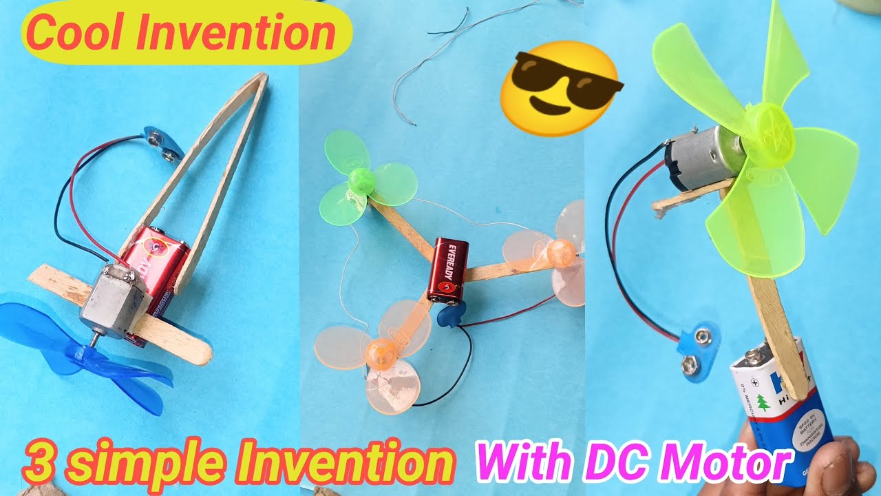 3 simple Invention with DC motor|how to make drone|Cool Invention Ideas ...