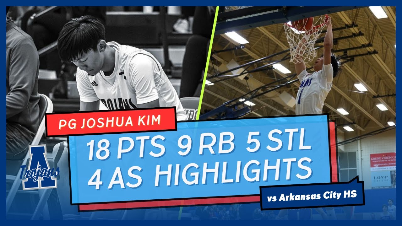 PG Joshua Kim 18 PTS 5 STL 9 RB vs Arkansas City HS Highlights - YouTube