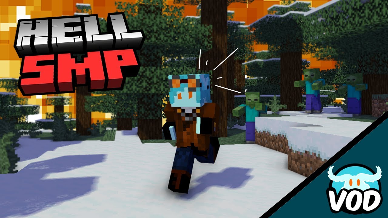 100 player Minecraft zombie apocalypse! Hell SMP (VOD) - YouTube