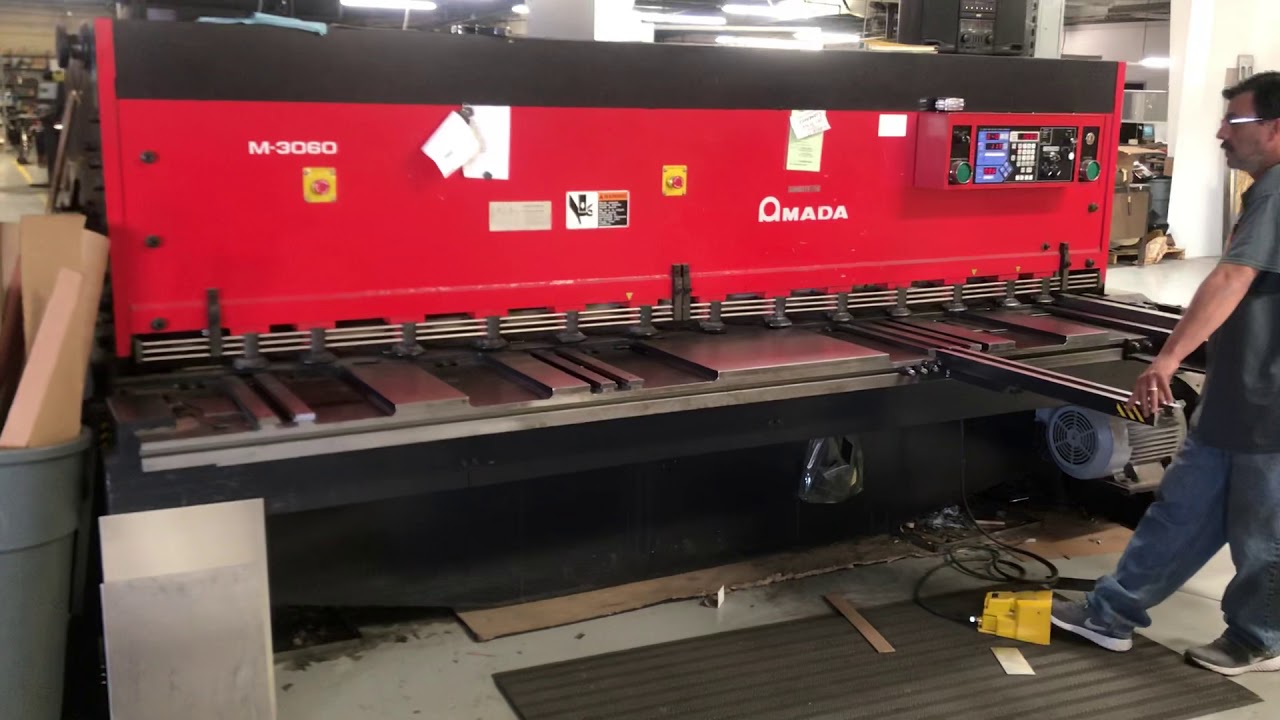 Amada M-3060 Shear, Mfg. 2001 - YouTube