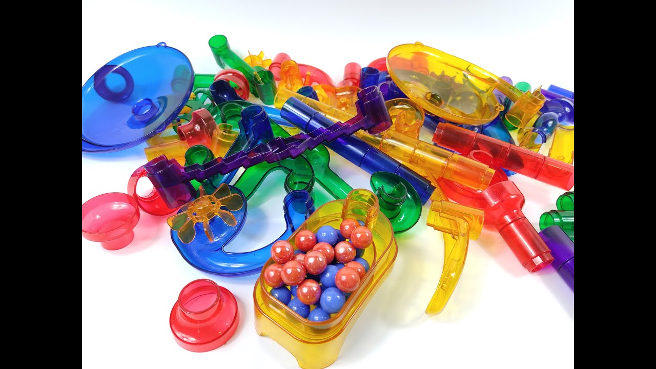 Marble Run Marble Race Frenzy With huge marble run set and colourful ...