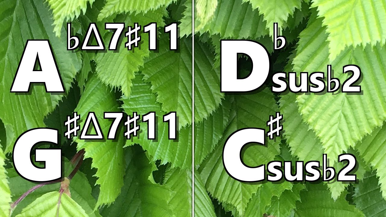 Abmaj7#11 (G#maj7#11) to Dbsus b2 (C#sus b2) Backing Track - YouTube