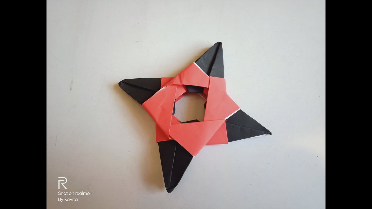 How to make a Paper Ninja Star (Shuriken) | Origami Ninja star | DIY ...
