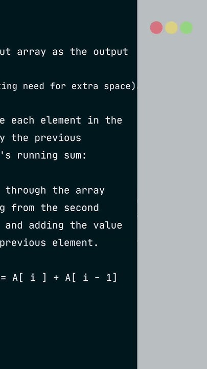 Leetcode Running Sum Coding Leetcode Interview Shorts Viral Yt Youtubeshorts Job Short