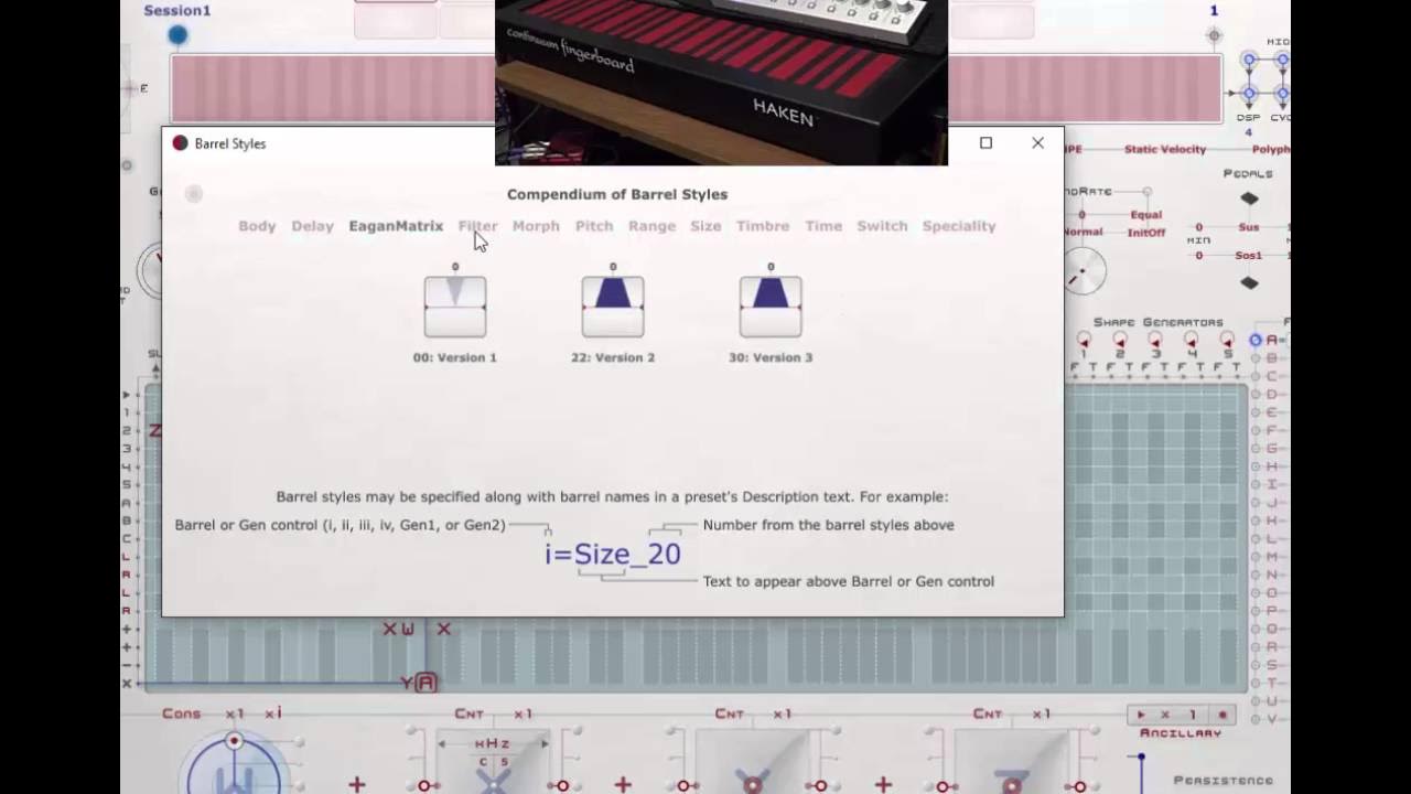 Haken Continuum EaganMatrix Programming Session 3 - Barrels (Now called Macro Controllers) - YouTube