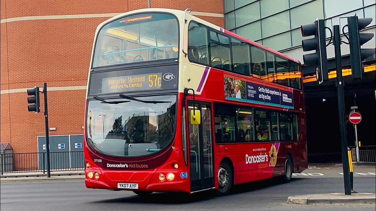 First Bus Red Doncaster 37108 X First Leeds & Sheffield On 57c From ...