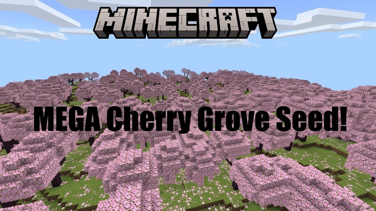 MEGA Cherry Grove Biome at Spawn! - Minecraft 1.20 Bedrock & Java ...
